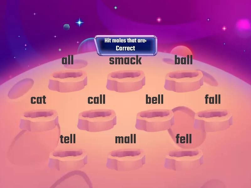 "All" phonics (whack) - Whack-a-mole