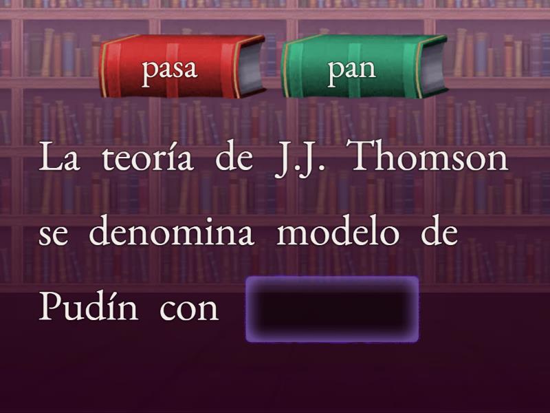 Teoría de J.J. Thomson - Completar la frase