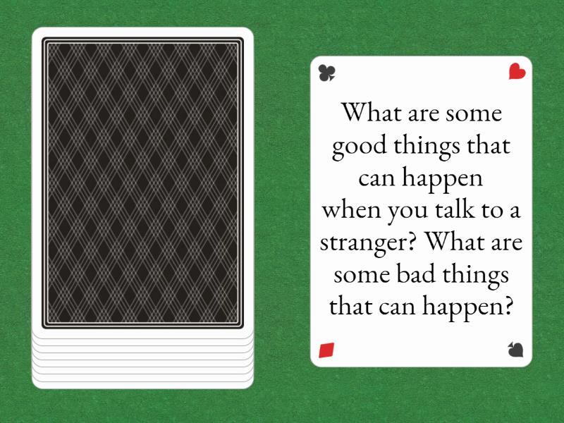 Conversation starter Roadmap B2 1A Talking to strangers - Speaking cards