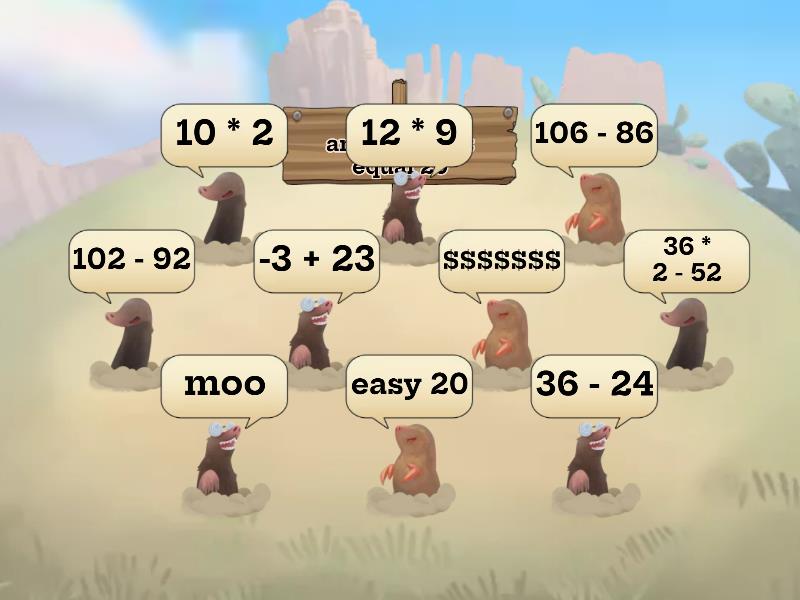 master mole players testing your skills - Whack-a-mole