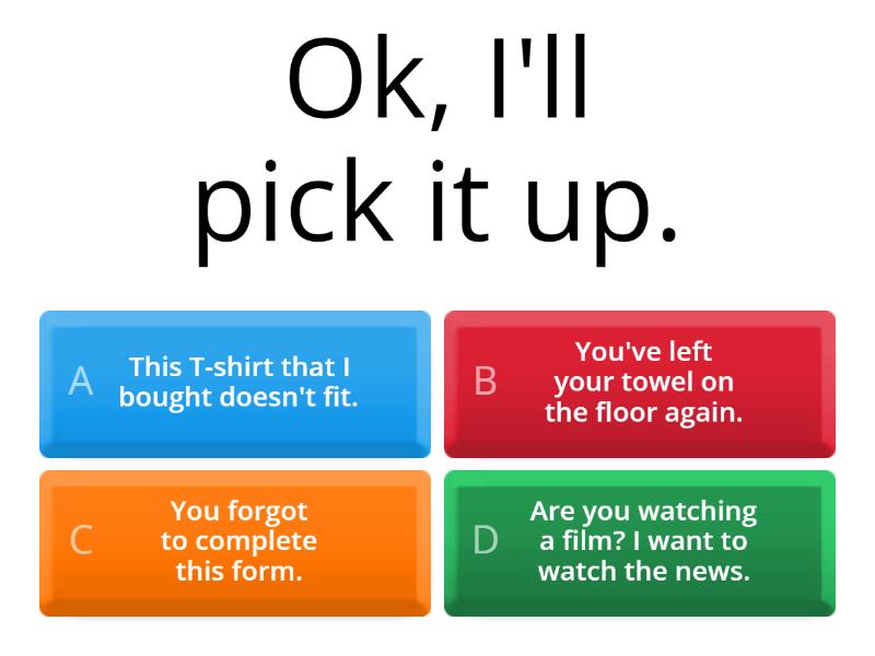 English File Pre-Intermediate Phrasal verbs 10B - Quiz