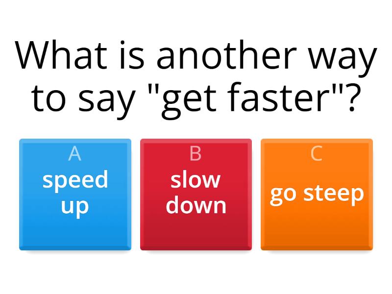 Speeding up and Slowing down - Quiz