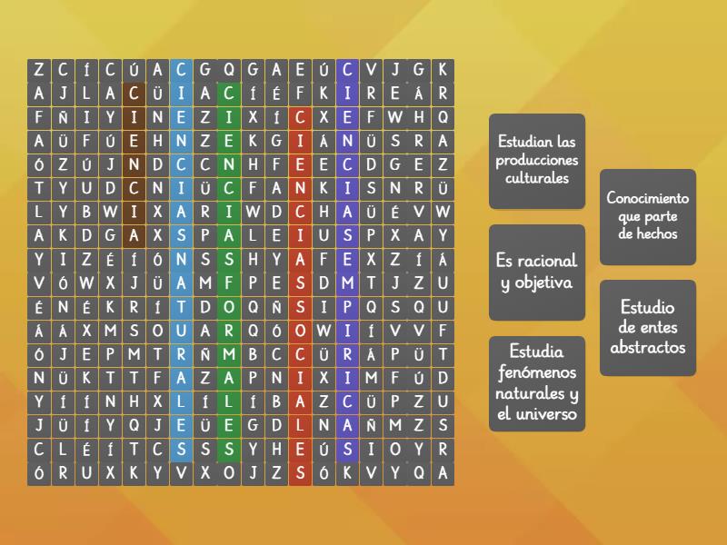 cientifica - Sopa de letras