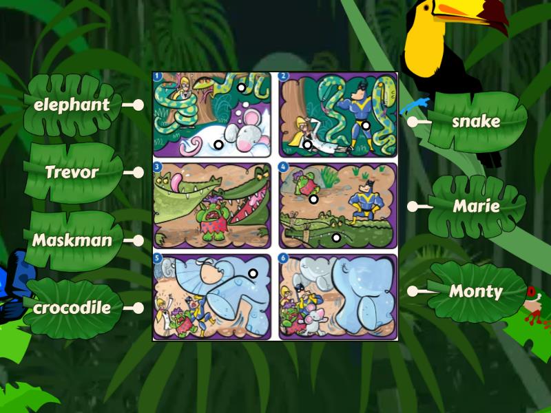 wild animals story - Labelled diagram