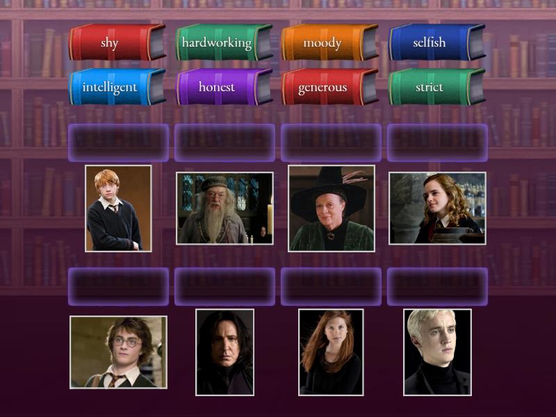 Harry Potter (personality adjectives) - Match up
