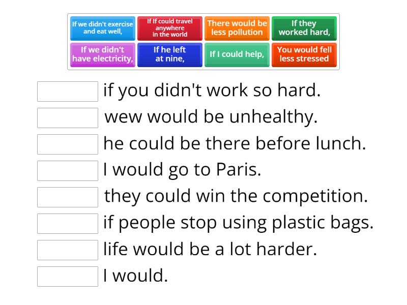 second conditional - Match up