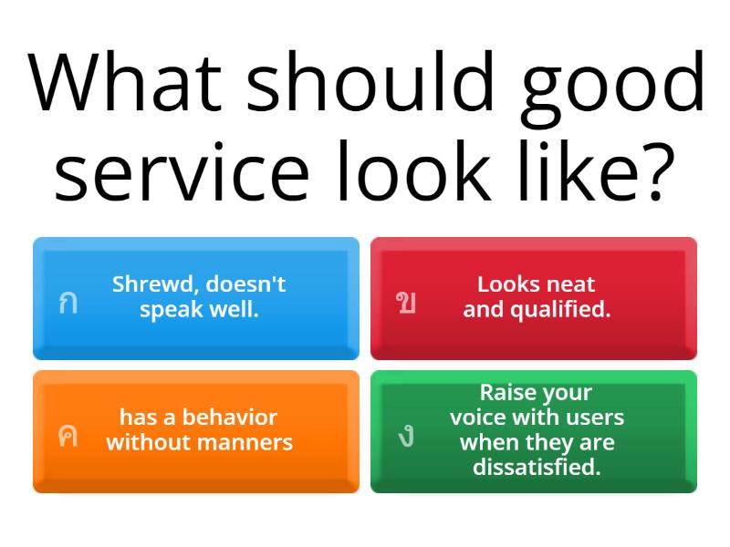 Customer service - Quiz