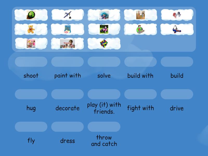 Match the action to the picture. - Match up