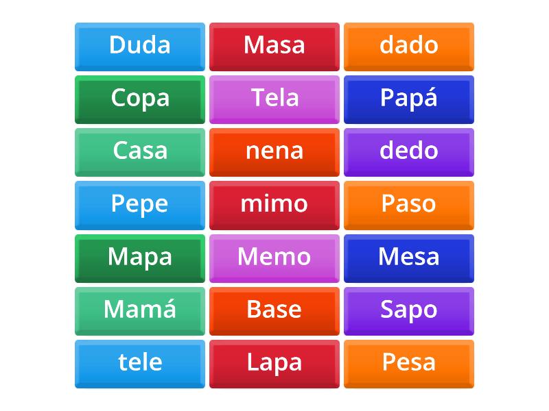 Palabras al azar - Flip tiles