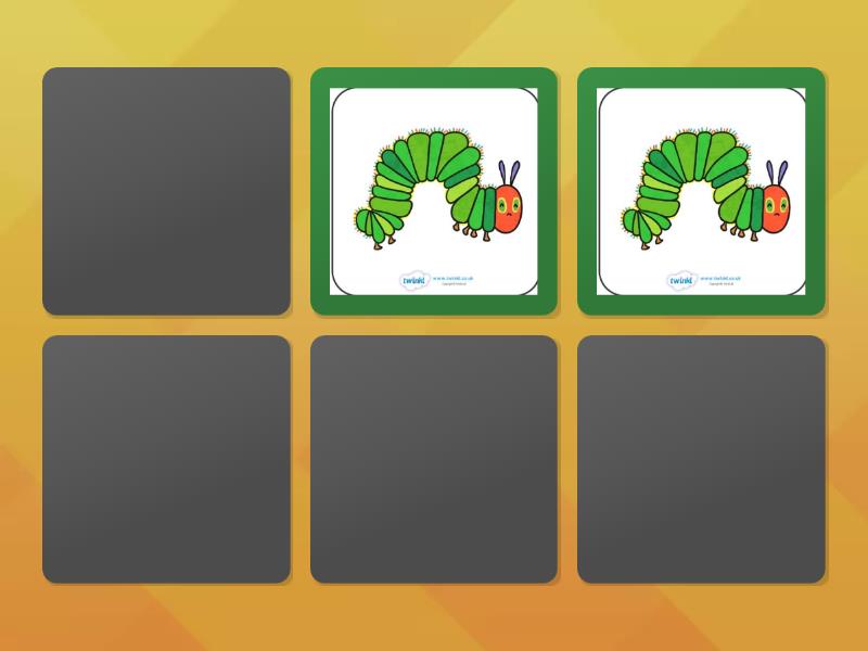 The Very Hungry Caterpillar Memory Game - Matching pairs