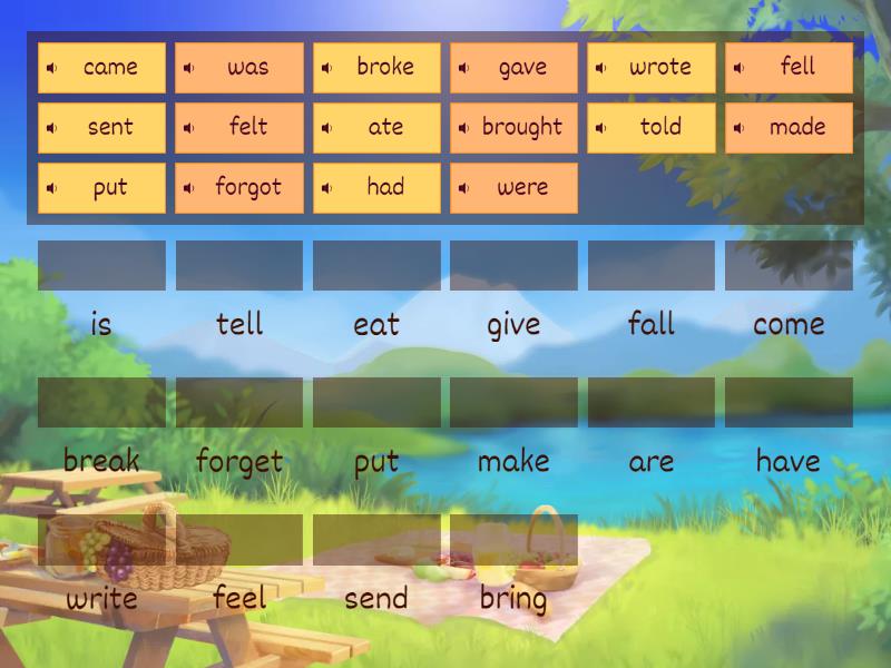 Irregular verbs PAST SIMPLE EF Ele 4th 7c 2 - Match up
