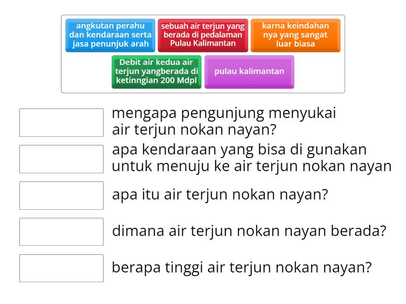 air terjun nokan nayan - Match up