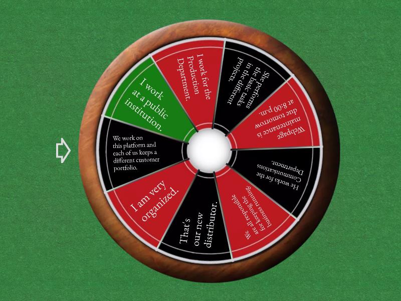 Pronunciation Practice 1 - Spin the wheel