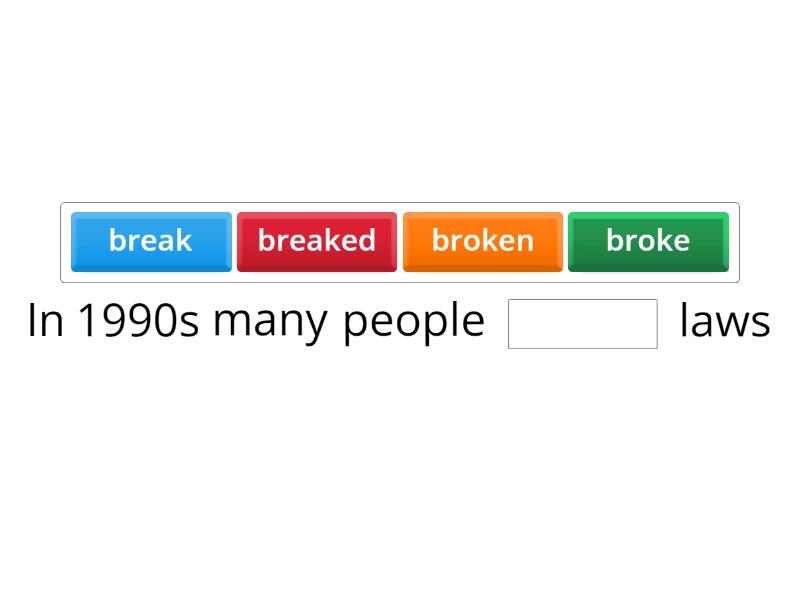 Past Simple + Active vocabulary - Complete the sentence
