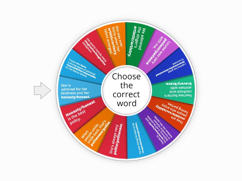 Noun or Adjective? - Random wheel