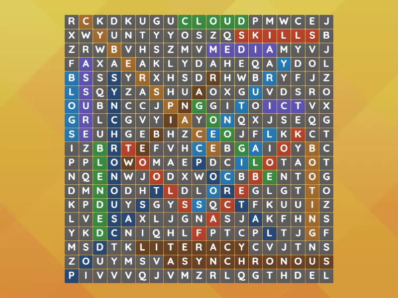 Understanding the basic concept of ICT - Sopa de letras