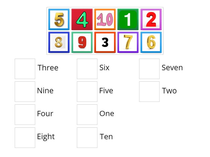 Number Words - Match up