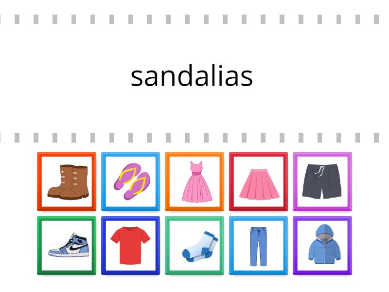 Spanish Clothing Match - Find the match