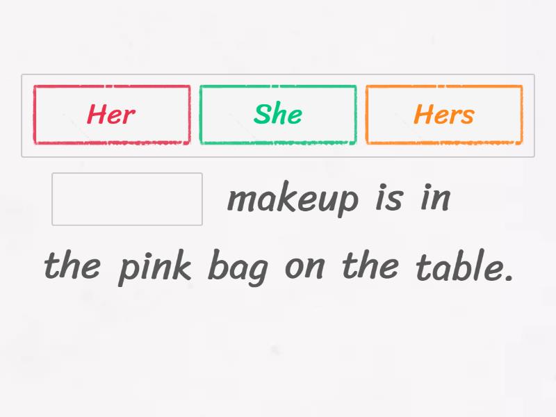 Possessive Adjectives and Pronouns - Missing Word - Complete the sentence