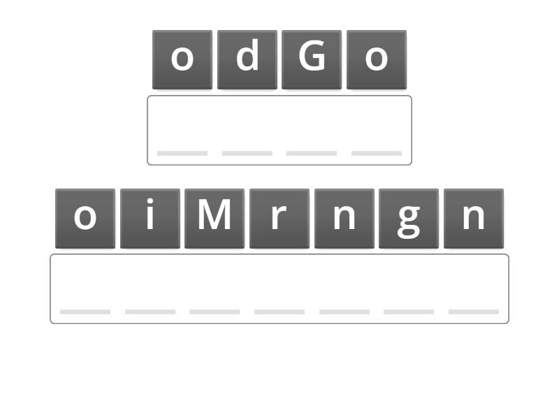 Pre Activity - Anagram