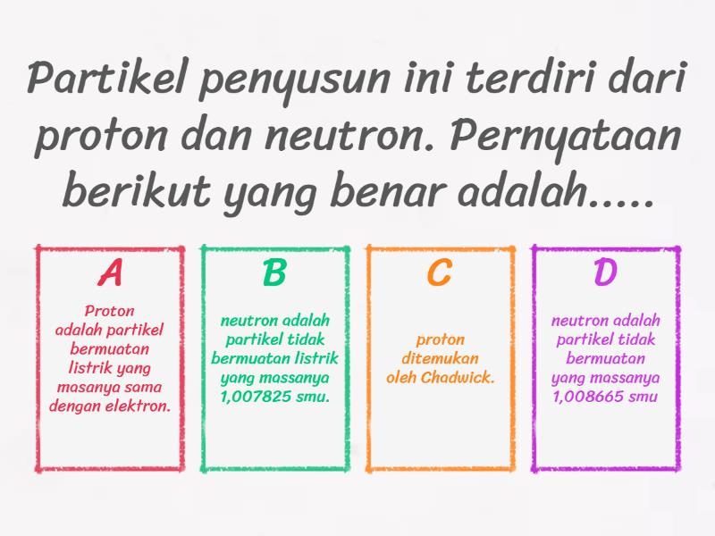 MID SEMESTER, PENDAHULUAN FISIKA INTI, 100 MENIT, TAHUN AJARAN 2023/2024 - Cuestionario