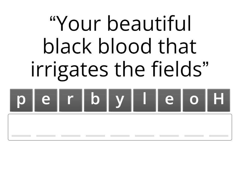 AFRICAN LITERATURE PRE-ACTIVITY - Anagram