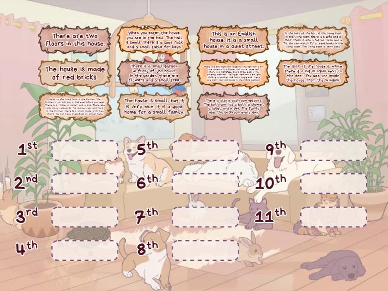Arrange the sentences below into the correct order to describe the ...