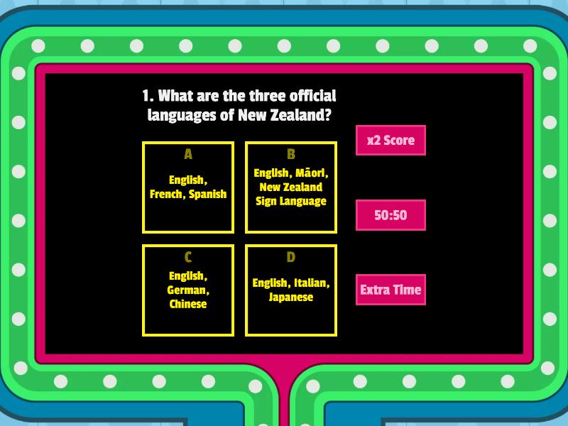 New Zealand Quiz - Gameshow quiz