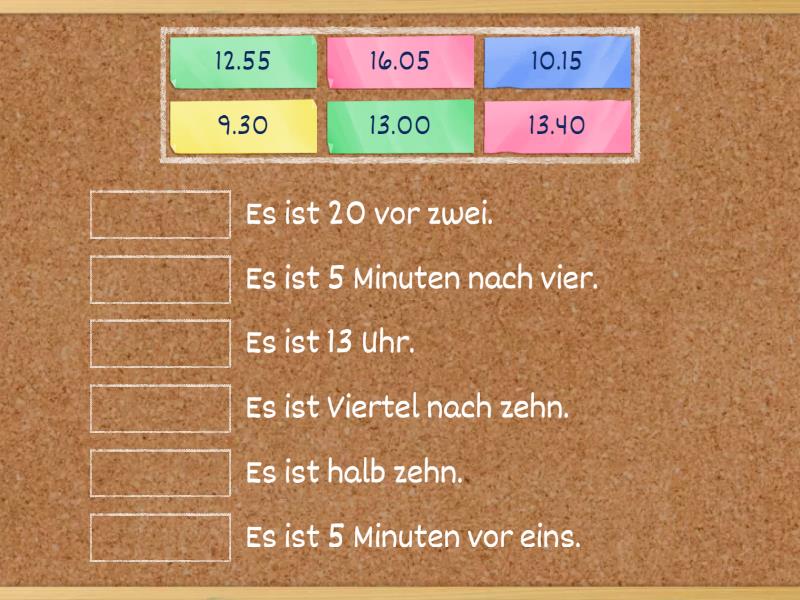 Uhrzeiten - Match up