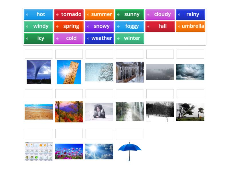 LINC Adapted - Weather Vocabulary - Match up