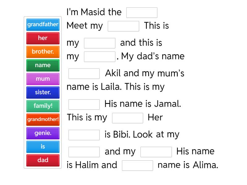 Welcome 1 Unit 2 lesson 3 - Complete the sentence