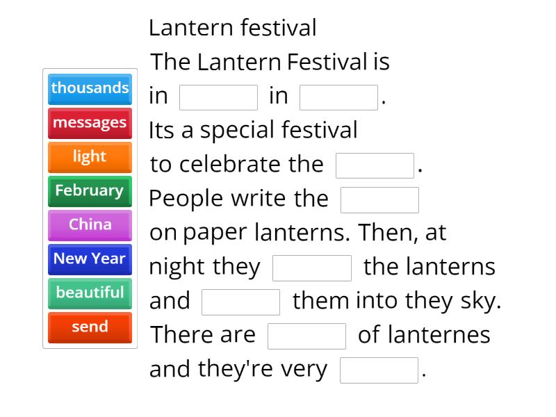 Let`s celebrate - Complete the sentence