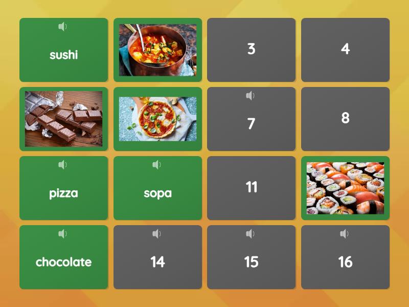 comida - Matching pairs