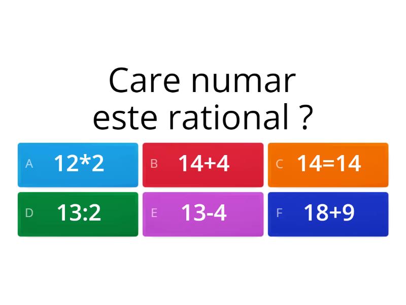 Numerele rationale - Cuestionario