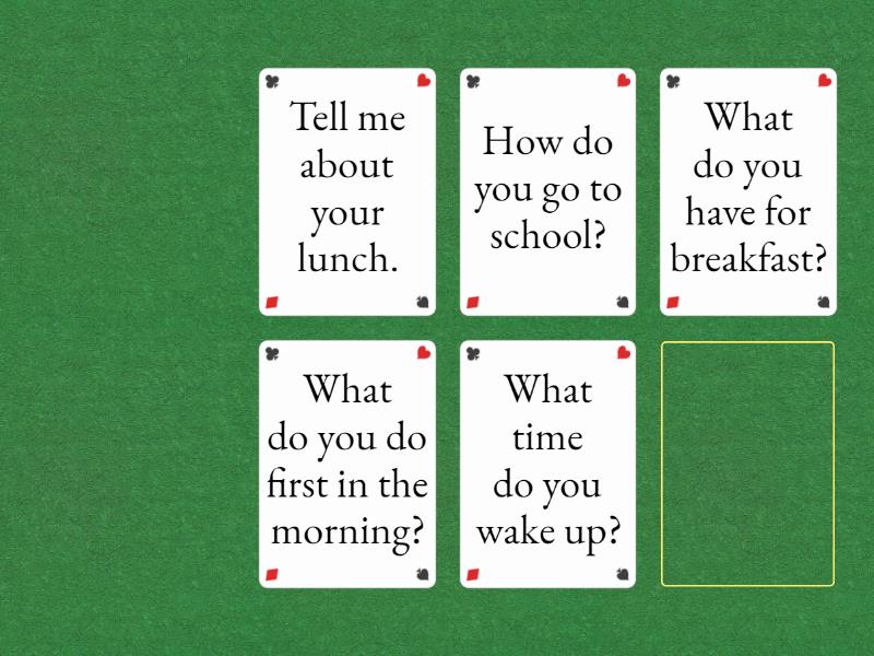 Flyers 3 Test 1 Speaking Part 4 - Speaking cards