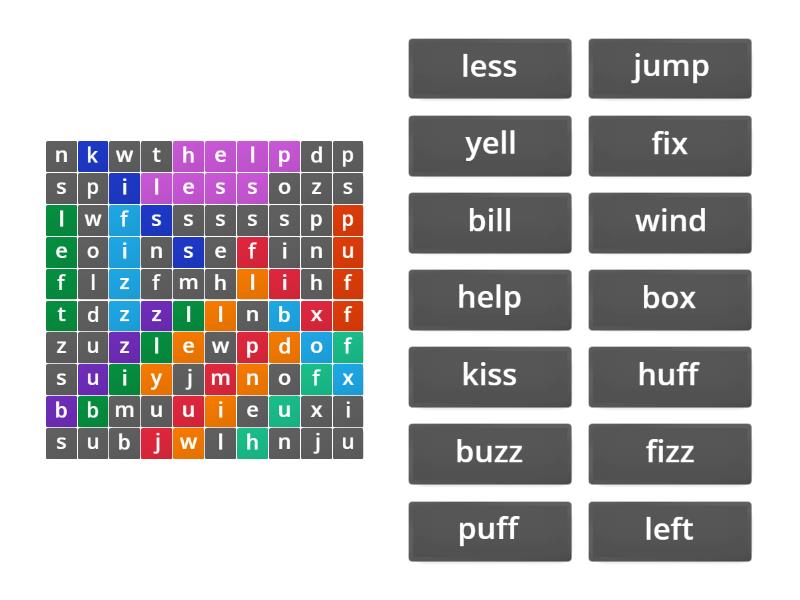 - IC Unit 7 and 8 - Wordsearch