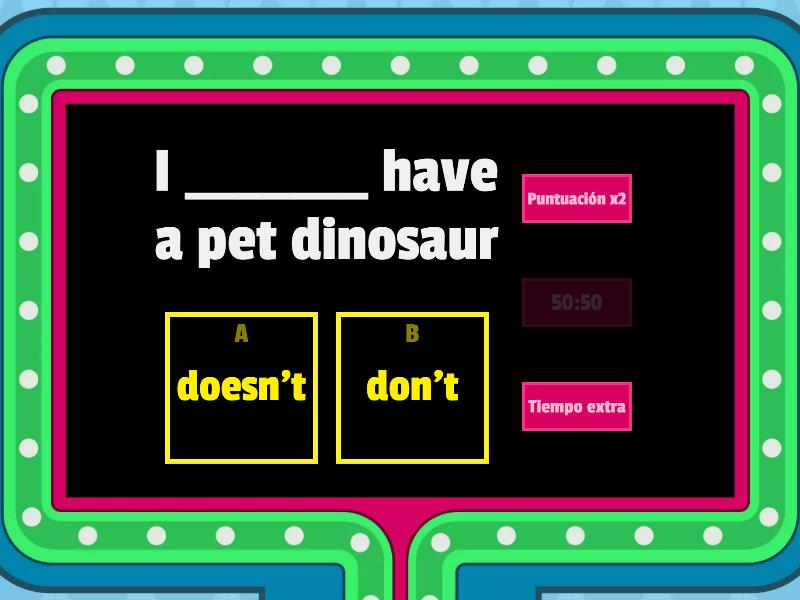 Don't VS Doesn't - Gameshow quiz Don't VS Doesn't - Gameshow quiz
