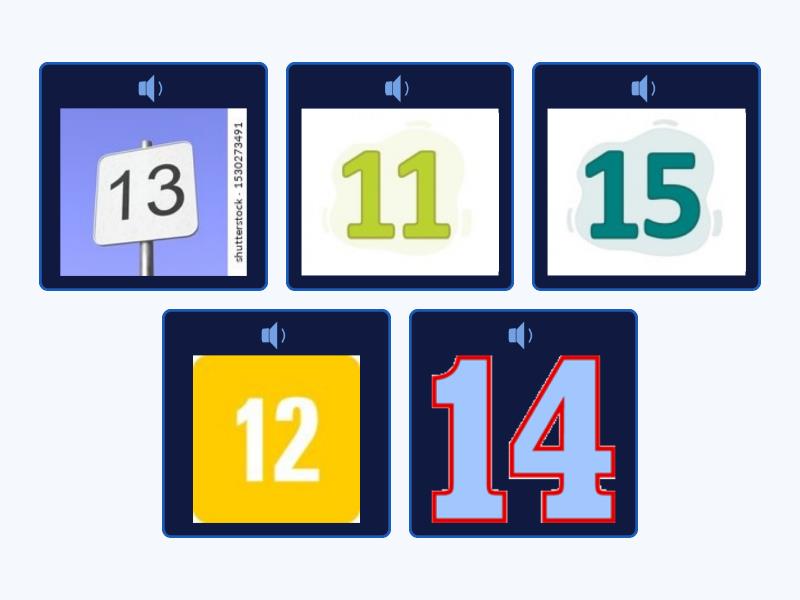 Numbers 11-15 -- - Flip tiles