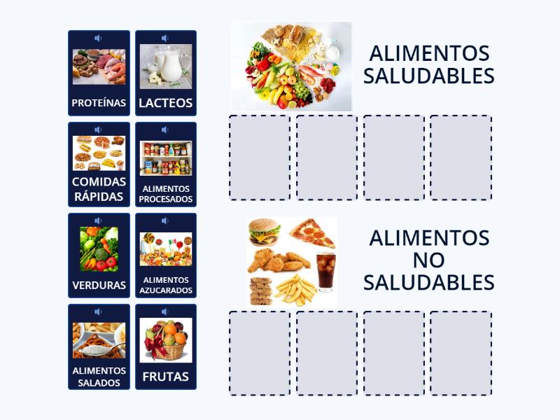 CLASIFICA LOS ALIMENTOS - Group sort
