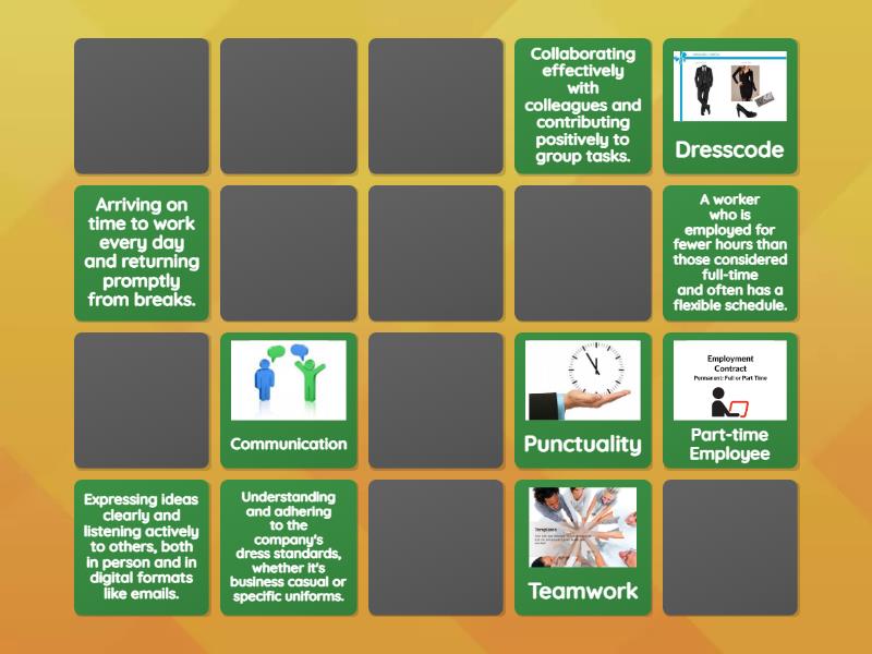 Work Experience Expectations - Matching pairs