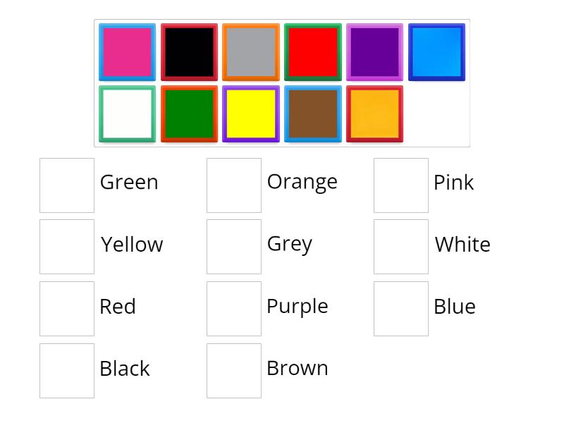 ESOL - Pre Entry - colours - Match up