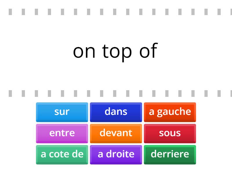 Positions (French) - Find the match