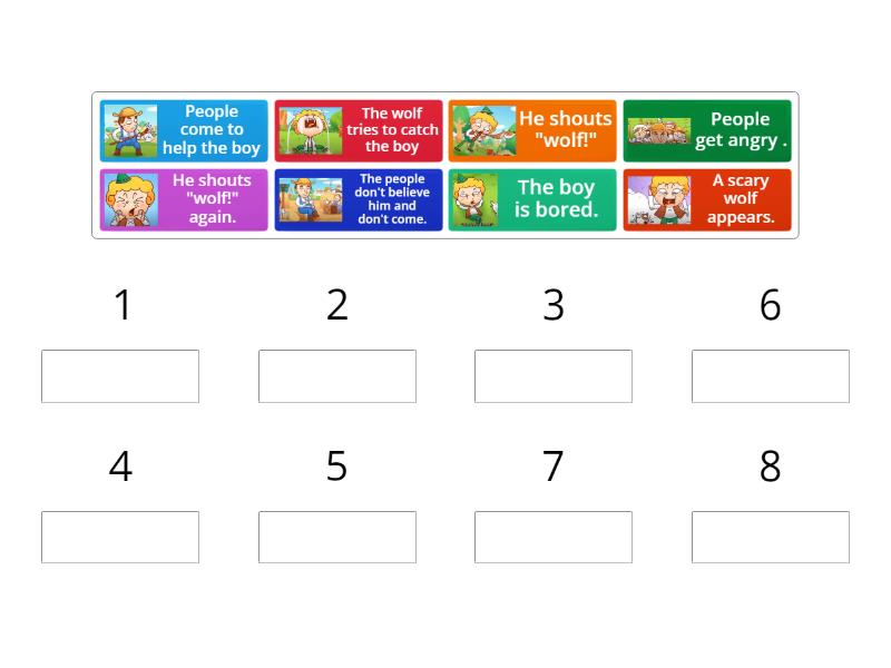 THE BOY WHO CRIED WOLF - SEQUENCE - Group sort