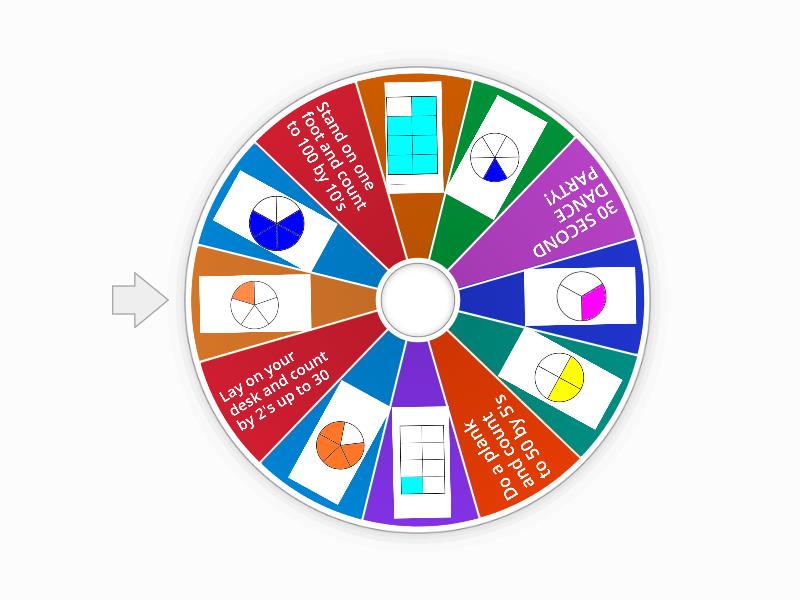 Fractions Spinner - Spin the wheel