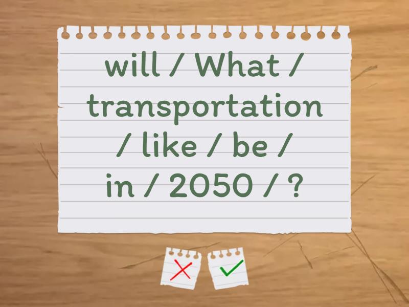 EC I1 Future Forms jumbled questions with answers - Flash cards