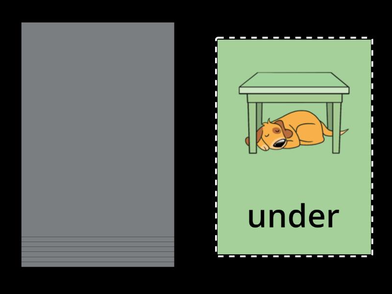 Prepositions of place flashcards - Speaking cards