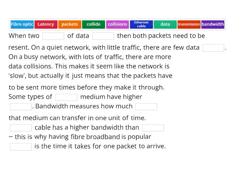 Factors affecting network performance - Complete the sentence Factors affecting network performance - Complete the sentence