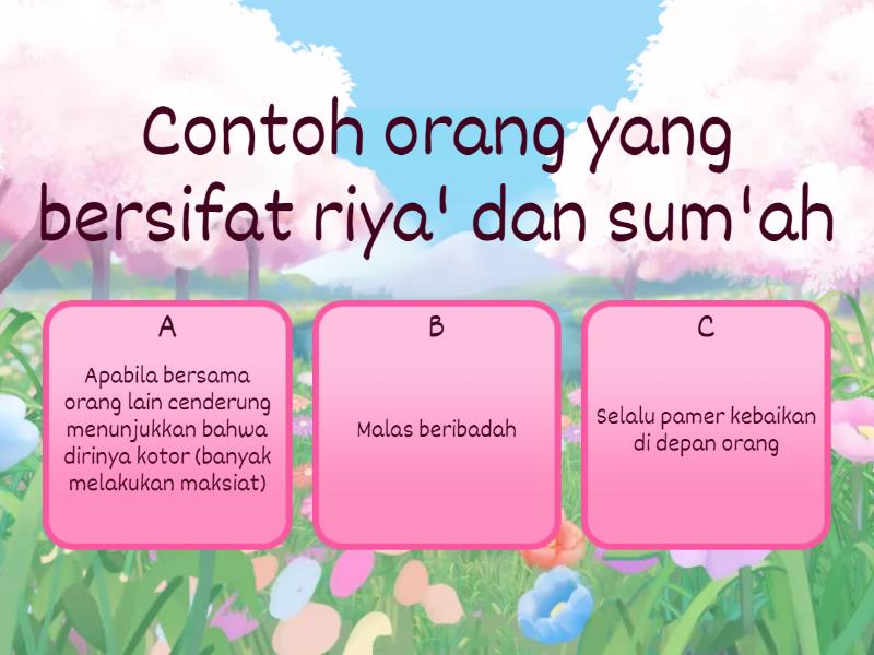 riya' dan sum'ah | kel 4 - Quiz