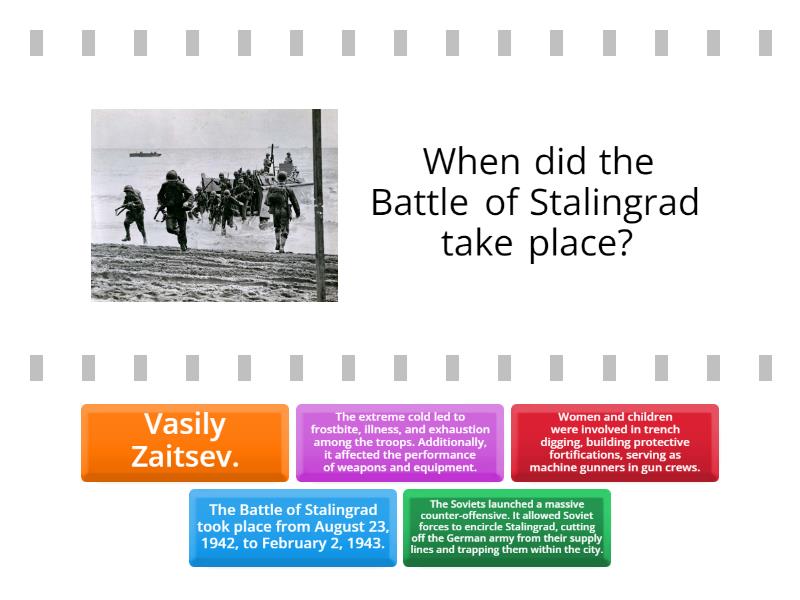Battle of Stalingrad - Find the match