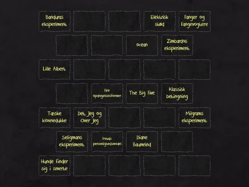 Find par - psykologi repetition - Matching pairs